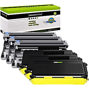 greencycle TN650 TN-650 Toner Cartridge DR620 Drum Unit Replacement Compatible for Brother DCP-8050DN DCP-8085DN HL-5380DN MFC-8370 MFC-8480DN MFC-8680DN MFC-8690DW Printer (Black, 3 Toner + 3 Drum)