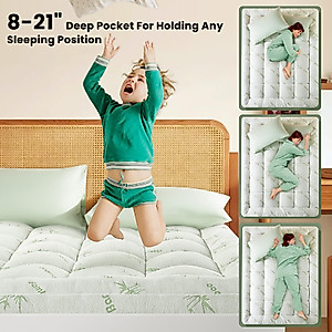 LIANLAM Bambu_Viscose Mattress Topper Queen(60"x82")