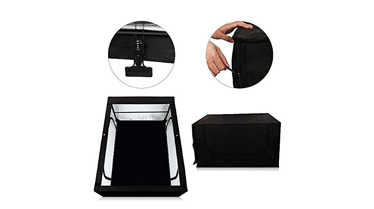 Professional Photo Light Box - Dimmable LED Studio 47x39x78 Inches