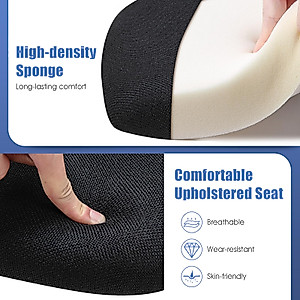 Byroce 4Pcs Conference Chair, Modern Stackable Chairs with Ergonomic Lumbar Support & Comfort Seat Back Sponge Cushion, Reception Side Chair with Sturdy Steel Frame, Black (4)