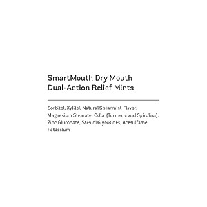SmartMouth Dry Mouth Dual-Action Mints - Sugar-Free Breath Mints - 50 Count, 3 Pack, Mellow Mint