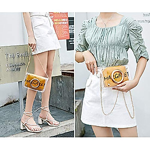 Floette Small Clear Purse Clear Crossbody Bag Clear Handbag Clear Clutch Stadium Approved for Concert Sport Event Festival (A02)