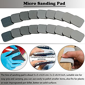 Tonmp 54 PCS 2 x 2 Soft Touch Sanding Pads, Mesh Sanding Polishing Pads Hand Sander Blocking from 320 to 3500 Grits Sander Sponge for Plastic Sanding Acrylic Materials (54 Pack)