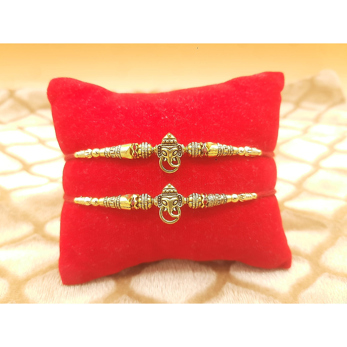 Anika Shopify Rakhi for brother, Best unique bracelet Shape in Square OM , BTOTHER and TORTOISE Made of Brass Gift, Wrist bands Brother/ Sibling, Sister, Father Family Member -Set 3