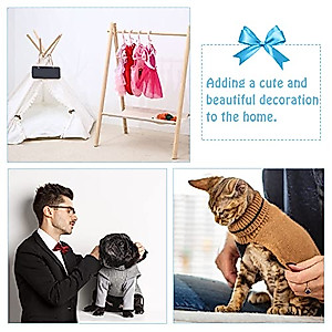 AHANDMAKER 5 Pack Pearl Beads Metal Elegant Clothes Hangers, Small Pet Hanger Plastic Pearl Beaded Clothes Hangers, for Pet Cats and Dogs, Puppet Clothes (Pink)