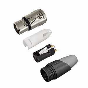 WORLDS BEST CABLES 2 Units - 2 Foot - Canare L-4E6S, Star Quad Balanced XLR to TRS Patch Cable with Eminence Gold E312 Female XLR & E502 TRS Stereo Plugs - Custom Made