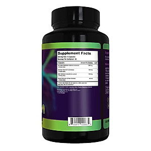 Gorilla Shroom Nootropic Mushroom Supplement (6700mg) - 270 Capsules/Lion’s Mane, Cordyceps, Reishi, Maitake/Increased Energy/Improved Immune Modulation/Enhanced Cognitive Functioning