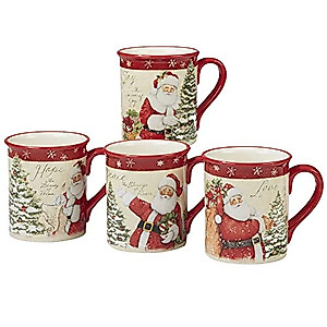 Certified International 89127 Holiday Wishes 16 piece Dinnerware Set, Set of 4, One Size, Mulicolored