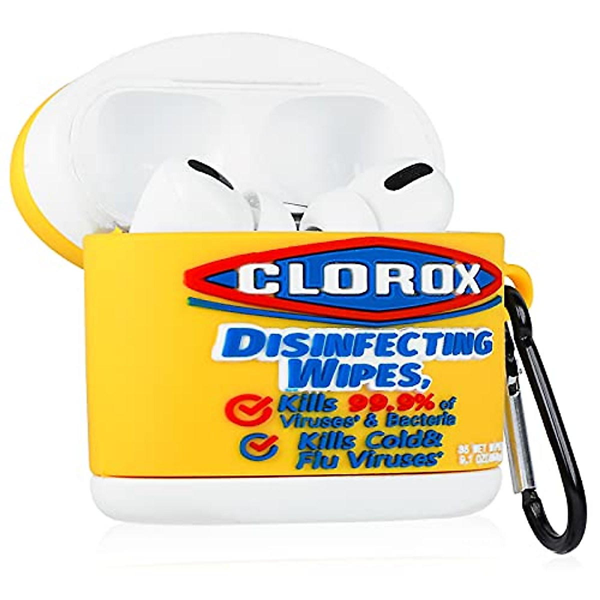 Oqplog for AirPod Pro 2019/Pro 2 Gen 2022Case Design Cover for AirPods Pro Silicone Cases Air Pods Pro Cute Funny Cartoon 3D Kawaii Fun Soft Fashion Cool Unique for Girls Boys Teen Girly (Yellow Clor)