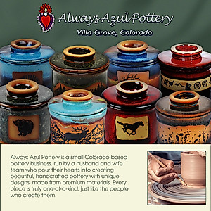 ALWAYS AZUL POTTERY French Butter Keeper in Mountain Waves - Handcrafted Ceramic Stoneware - French Butter Keeper Dish - Handmade Butter Container - Artistic Pottery Tableware