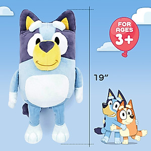 Bluey Plush Pillow Buddy - Super Stuffed Soft Character Pillow - Polyester Microfiber, 19 Inches