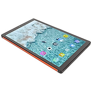 Honio HD Tablet 5G WiFi 3 Card Slots Aluminum Alloy 10.1 Inch 4GB RAM 64GB ROM Orange Family Tablet (US Plug)