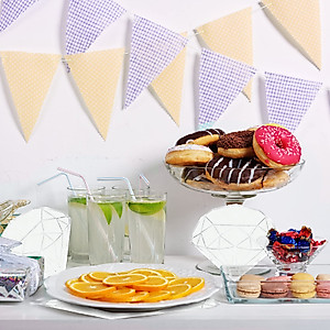 100 Pack 6.4 Inch Silver Foil Napkins Disposable Beverage Napkins Christmas Party Paper Napkins Party Decorations for Wedding Birthday Disco Party Bridal Shower Engagement(Diamond)