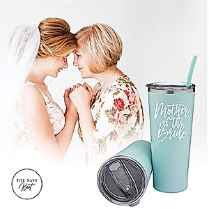 Mother of the Bride Tumbler - Engagement Announcement & Bridal Shower Gift for Bride's Mother - Stylish Coffee Mug for Mother of the Bride and Mother of the Groom