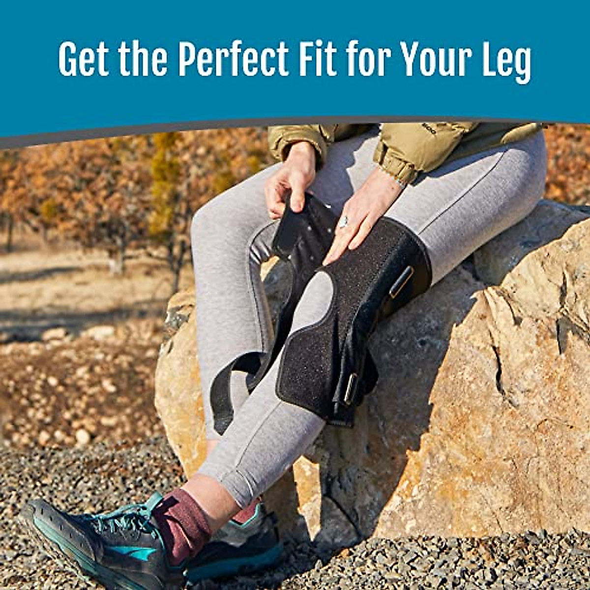 BIOSKIN Wraparound Patella Stabilizer Knee Brace for Patellofemoral Pain, Patella Tracking Disorders, Dislocation, and Subluxation, Left or Right Kneecap Tracking (L)