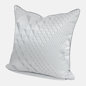 GRETD Grey Geometric Pattern Sofa Pillow Designer Living Room Soft Fashion Bedside Cushion ( Color : A , Size : 50cm*50cm )
