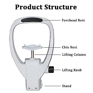 CFDZCP Optometry Lifting Chin Bracket Chin Rest Forehead Support ，Optical Eyeglasses Equipment, Ophthalmic Auto Refractometer Rest Vision, Lifting Chin Bracket with Adjustment Knob