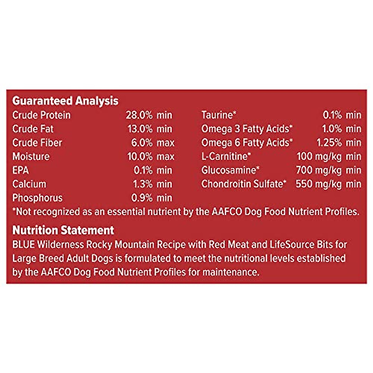 Blue Buffalo Wilderness Rocky Mountain Recipe High Protein, Natural Adult Large Breed Dry Dog Food, Red Meat 22-lb