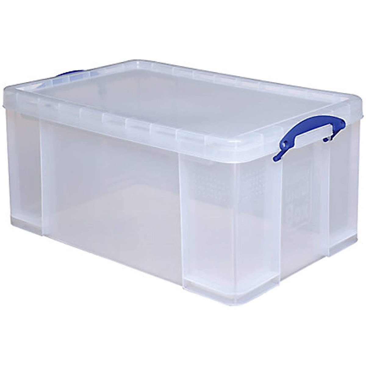 Really Useful Clear Transparent Plastic Storage Box, 64 Liters Features Attached Handles Make It Easy To Carry (Single Pack)