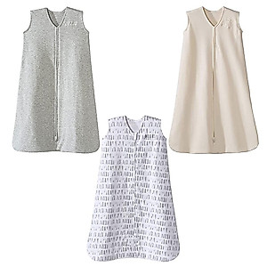 HALO 100% Cotton Baby Sleepsack Wearable Blanket Bundle Set of 3, Neutral, Large