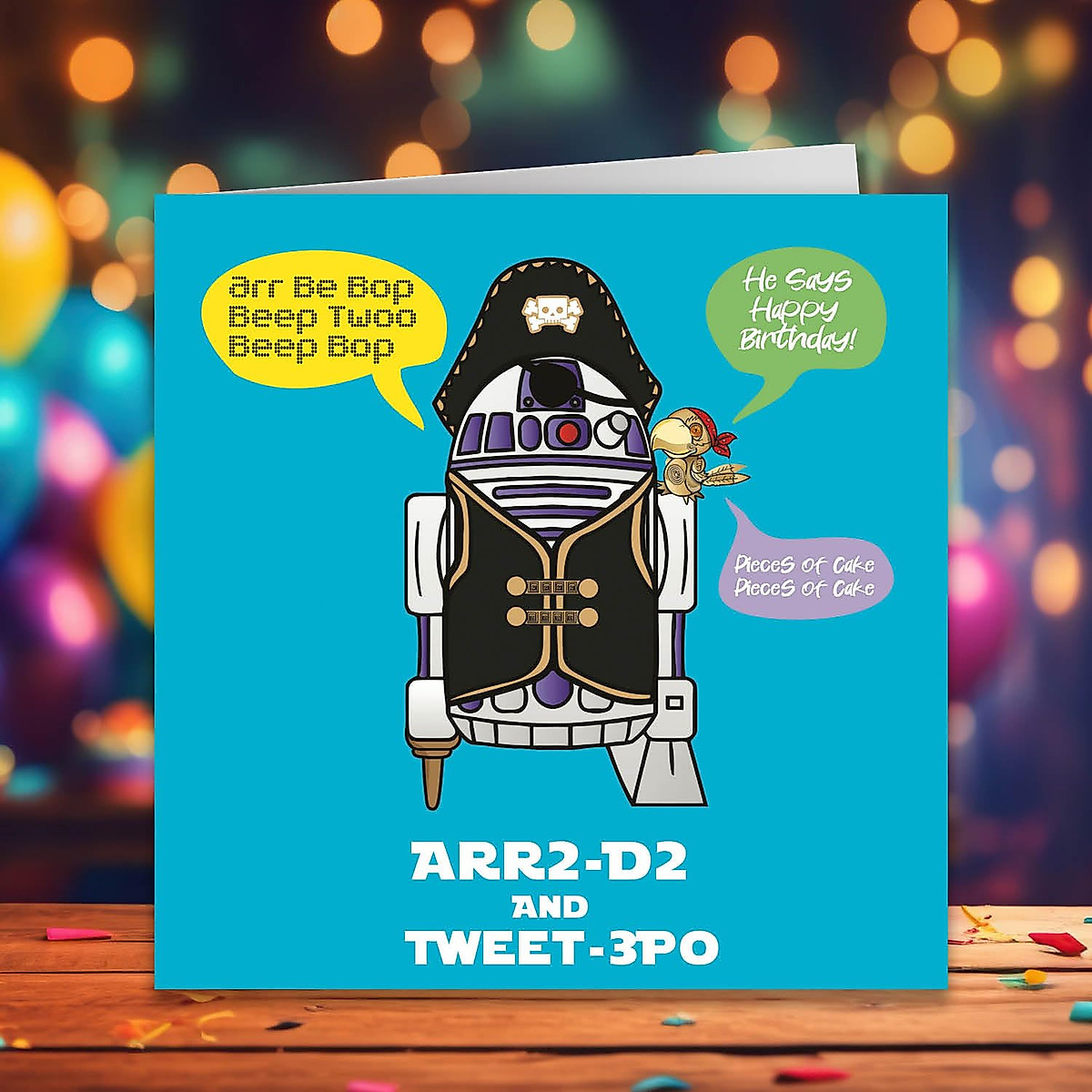 Cult Kitty Arr2 - Funny Pirate Birthday Card for Men - Thick, Premium Birthday Card for Men, Great Pirate or Funny Card with Colourful Envelope