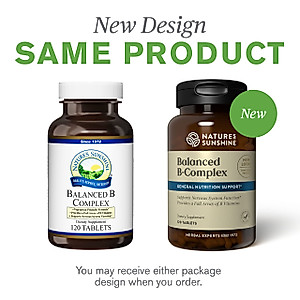 Nature's Sunshine Balanced B Complex, 120 Tablets | B Complex Vitamins to Support Digestion and Nervous System Health with Vegetarian Formula