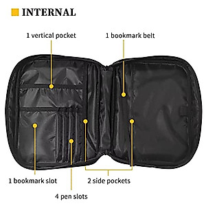 Suhoaziia Dog Paw Heart Pink Bible Cover, Tote Portable Scripture Journaling Notebook Protector with Handle and Zipper Pocket