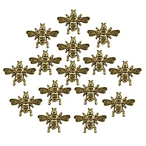 Large Spread Wing Bee Decorative Push Pins, 15 Pieces, Gold -T136AG