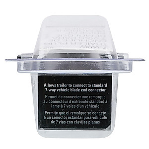 Reese Towpower 74127 Plastic 7-Way Flat Blade Trailer End Connector - Black