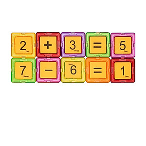 JDBF 46 pcs Magnetic Tiles Building Blocks Stem Toys for Toddlers Learning Kids Educational Construction Toys Set for Kids Ages Aged 3+