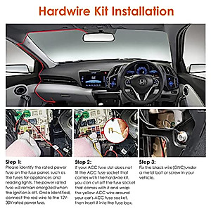 Vantrue 11.5ft Type C USB 12V 24V to 5V Dash Cam Hardwire Kit with Add ...