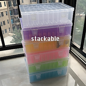 Forever bene 31-Piece Mini Storage Box Set - Transparent Plastic Organizer with Hinged Lids for Crafts, Jewelry, and Small Items - Durable and Portable Solution(yellow)