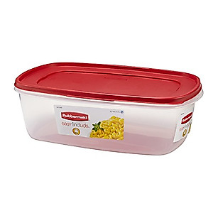 Rubbermaid Easy Find Lids Food Storage Container, 2.5 Gallon, Racer Red