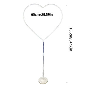 Circle Road Floating Leading Heart-shaped Column Sky The Bracket On Ground Home Decor Water Balloons (white, One Size)