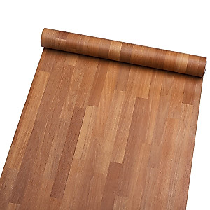 HDSticker Self Adhesive Vinyl Butcher Block Wood Contact Paper for Kitchen Countertop Cabinets Door Table Desk Furniture Decal 15. 7X117 Inches, Brown