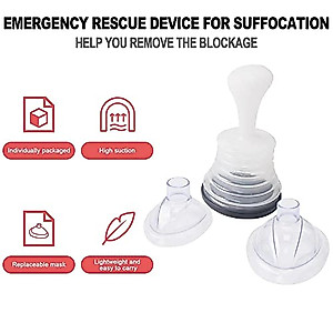 Choking Emergency Device Rescue Device, CPR Training Suction Anti Choking Device CPR for Kids and Adults -Portable Suction Anti Kit Choking First Aid Anti Choking Device First Aid Device (1PC/Yellow)
