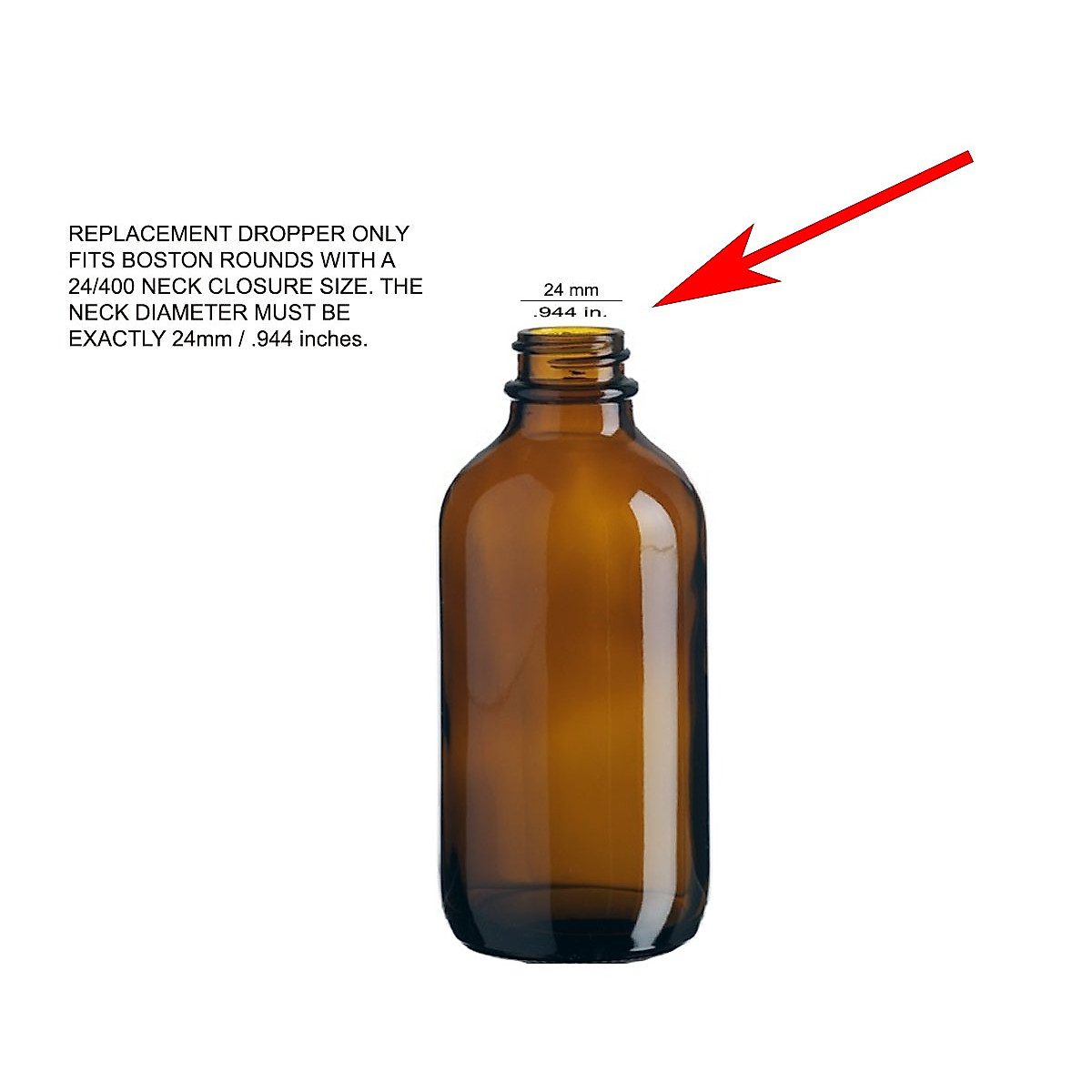 Perfume Studio Calibrated Glass Dropper, Pack of 4, No Bottles; Fits 4oz Bottles with a 24/410 Neck Size (Dimensions: 7 x 108 mm) - Plus Bonus Perfume Sample Vial