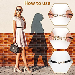 Giantree Women Skinny Belt for Dresses, Corset Belt Thin Waist Belt Fashion Versatile Ladies Elastic Slim Small Waist Belt