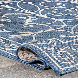 nuLOOM Kathleen Traditional Indoor/Outdoor Area Rug, 8x11, Blue