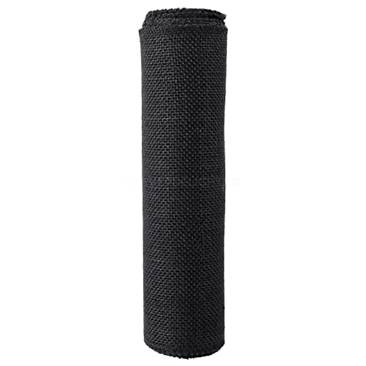 CleverDelights 9" Black Burlap Roll - Finished Edges - 5 Yards - Jute Burlap Fabric