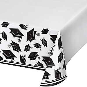 Creative Converting Plastic Tablecover, 54" x 102", White