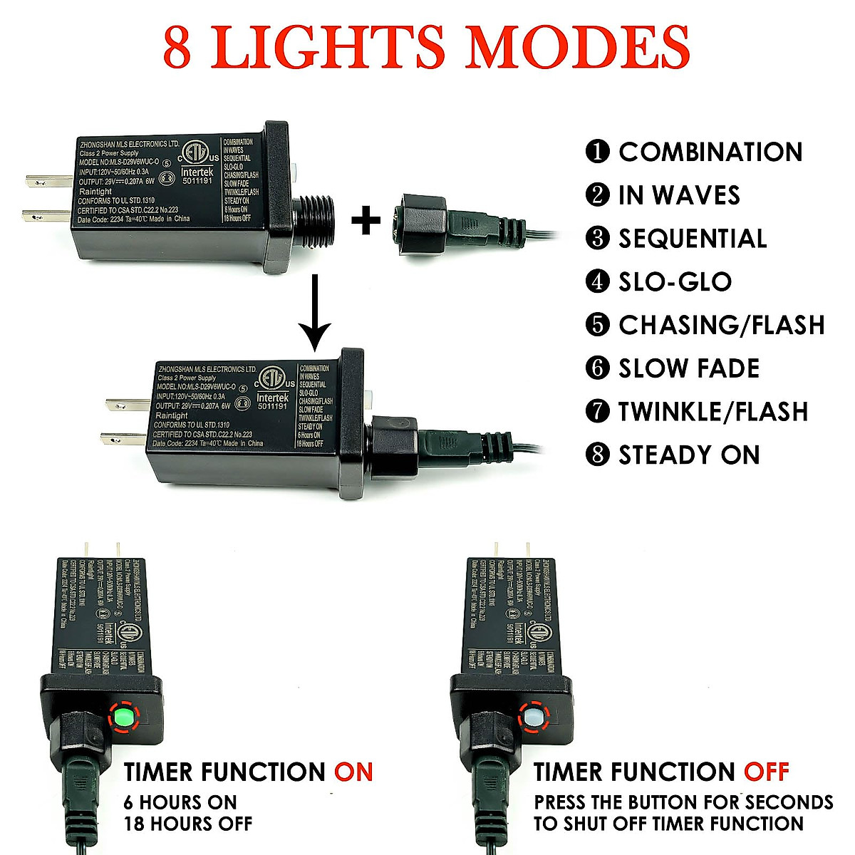 OZS Connectable Outdoor String Lights Waterproof, 2Pack 164ft 400 LED Christmas Tree Lights, 8 Modes Green Wire String Lights for Holiday Party Christmas Decorations, Warm White
