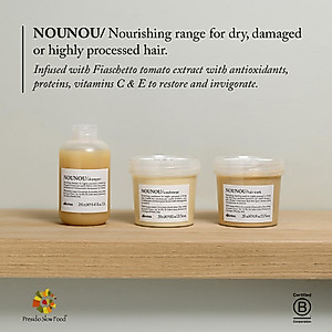 Davines NOUNOU Shampoo | Hydrating Deep Shampoo for Bleached, Permed, Relaxed, Damaged Hair or Very Dry Hair | Replenishes Chemically Processed Hair | 8.45 fl oz (Pack of 1)