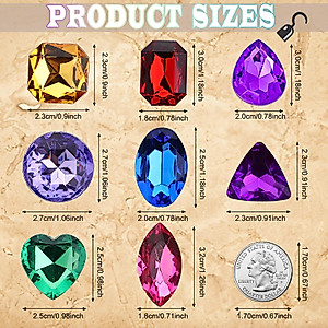 RICHNESS Pirate Treasure Jewels Jumbo Bling Diamonds Multi-Colored Treasure for Pirate Party Pack of 80pcs