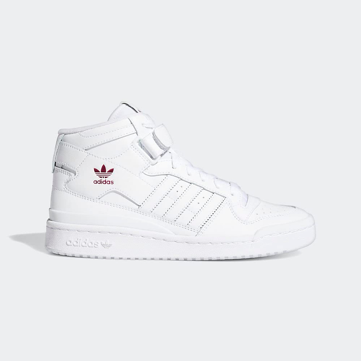 adidas Originals Women's Forum Mid Sneaker, White/White/White, 9
