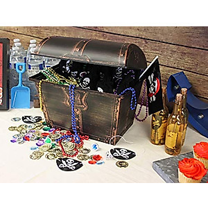Teacher Created Resources Large Plastic Treasure Chest Classroom Rewards Pirate Party Goody Box (TCR8759)