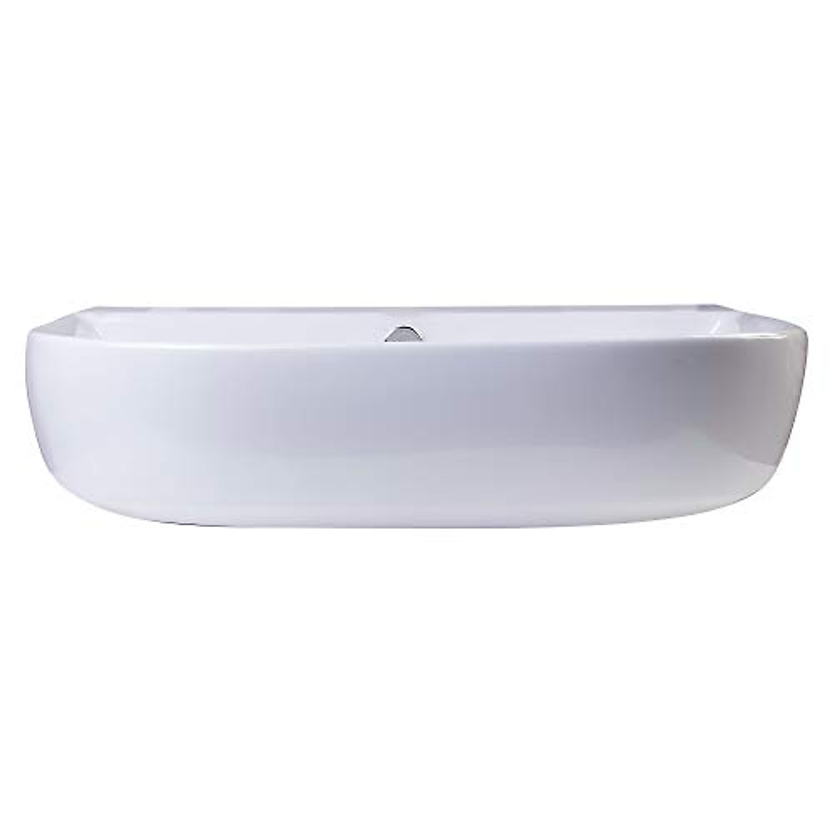 ALFI brand AB111 D-Bowl Porcelain Wall Mounted Bath Sink, 24", White