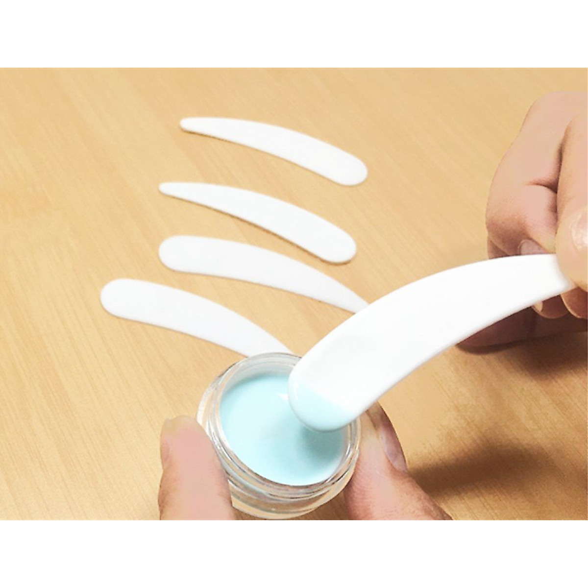 yueton 2 Sets of 5 Different Refillable Tools, Funnel/Measuring cup/Transfer Pipettes/Mask Spatula/Cosmetic Scoop