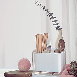 Hemoton Clothes Drying Mount Clothes Drying Rack Clothes Drying Rack Storage Rack Tableware White Chopsticks Rack