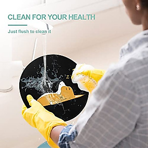 Sleeping Corgi Printed Round Cutting Board Glass Chopping Blocks Mats Food Tray for Home Kitchen Decoration